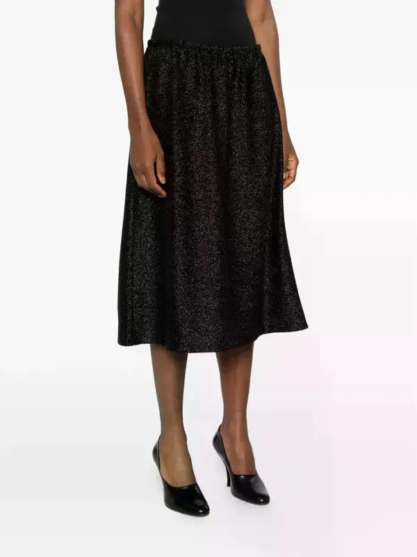 JIL SANDER Elasticated A-line Midi Skirt