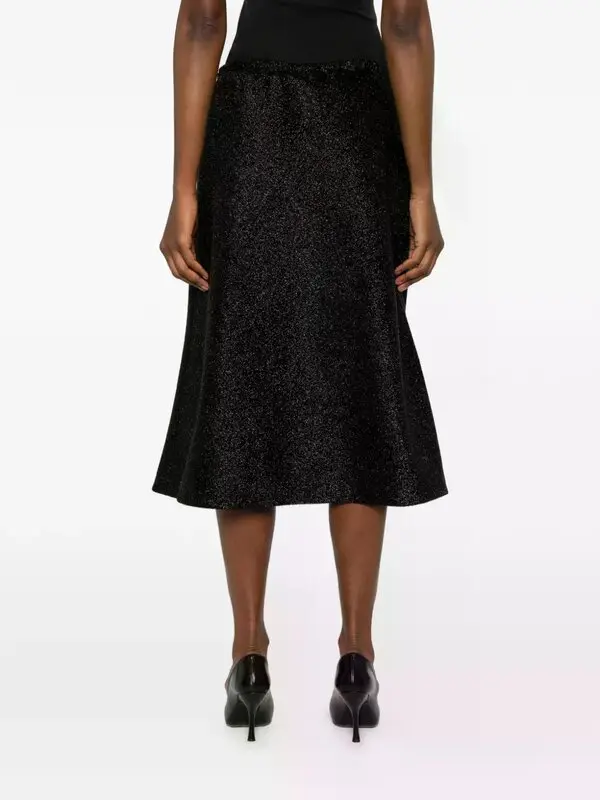 JIL SANDER Elasticated A-line Midi Skirt