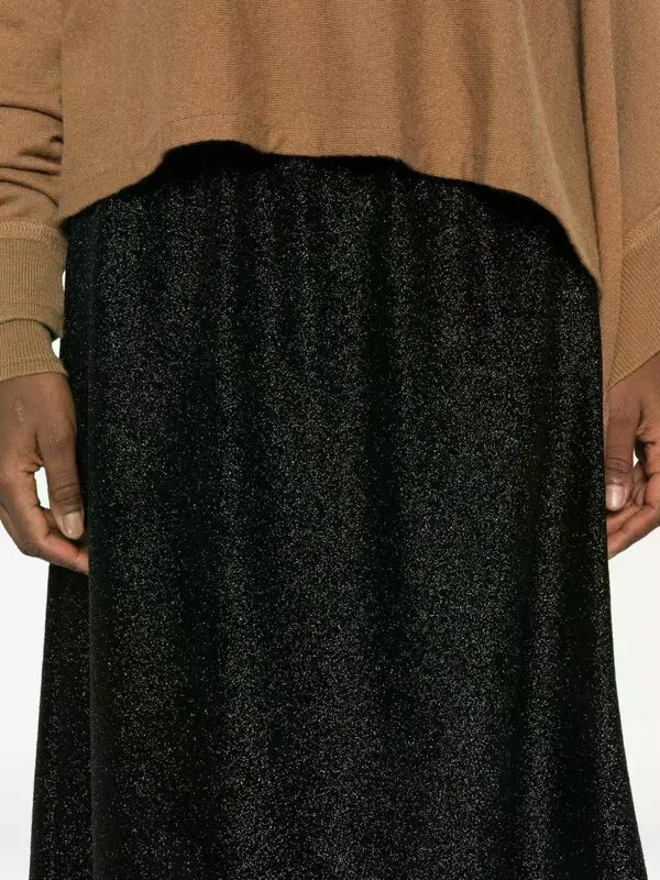 JIL SANDER Elasticated A-line Midi Skirt