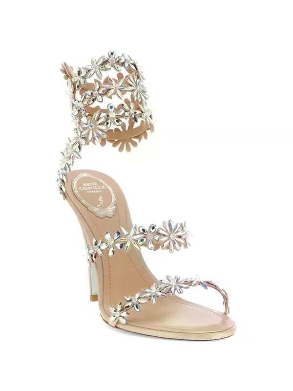 Rene Caovilla Eva Floral-embellished Sandals