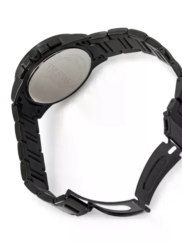 TRUSSARDI 44mm Chronograph Watch - Black