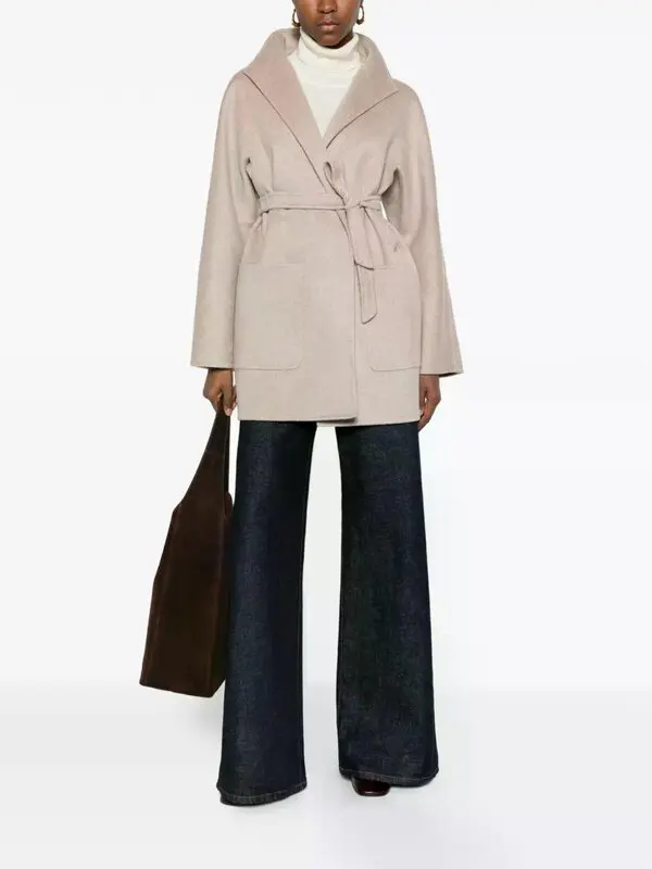 Max Mara Short Belted Coat - Neutrals