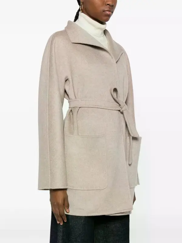 Max Mara Short Belted Coat - Neutrals