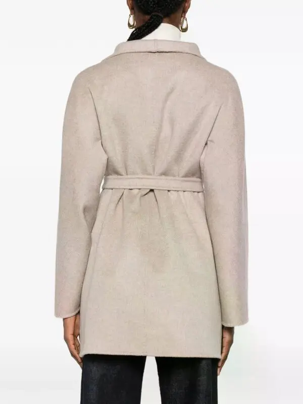 Max Mara Short Belted Coat - Neutrals