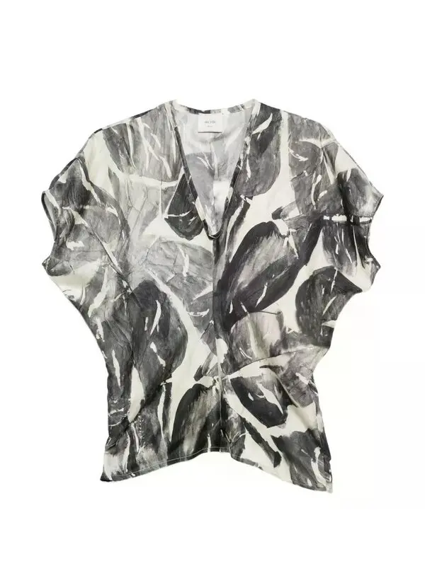 ALYSI Printed V-neck Shirt