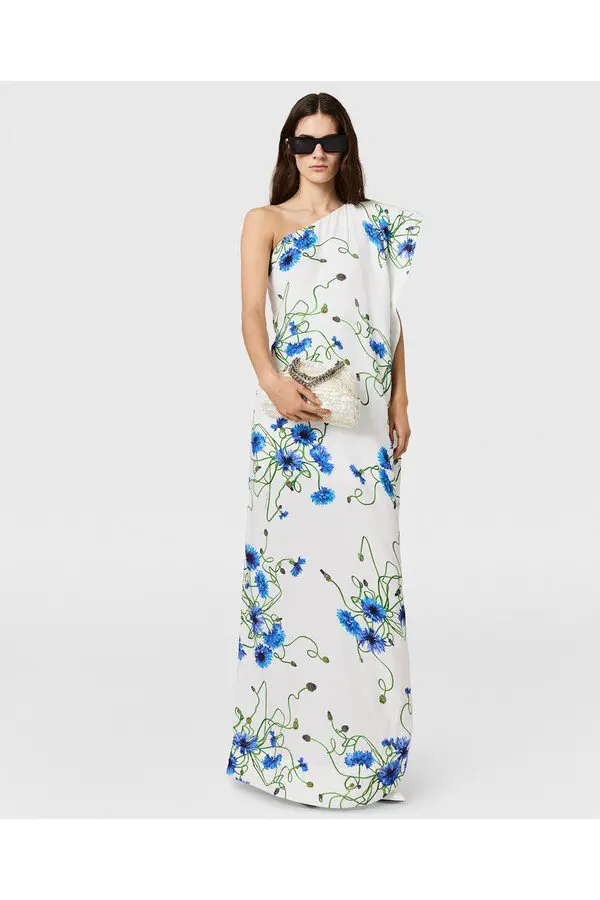 Stella McCartney Floral Print Asymmetric Cocktail Dress