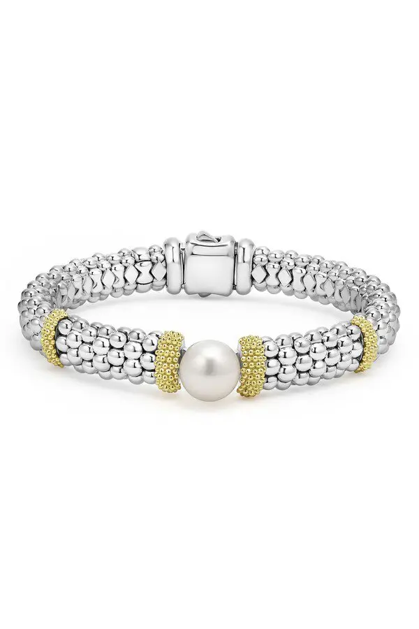 Lagos Luna Pearl Caviar Bracelet - Gold