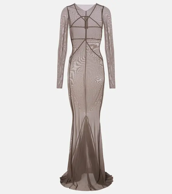 Rick Owens Temple Tulle Gown - Grey
