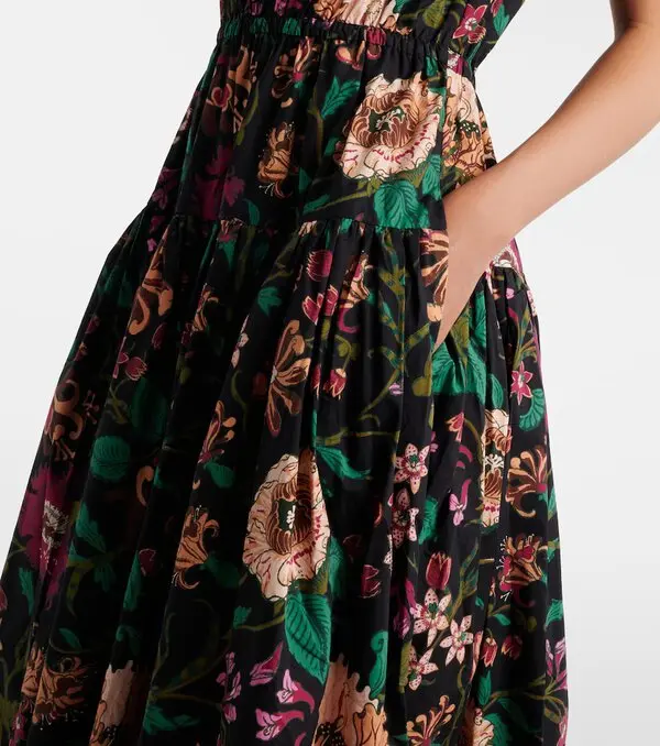 Ulla Johnson Marin Floral Cotton Poplin Midi Dress - Multicoloured