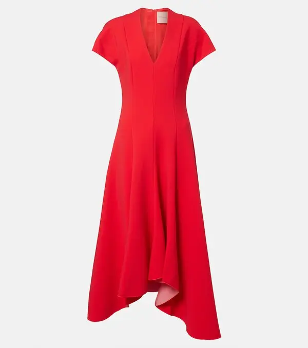ROKSANDA Tatum Paneled Midi Dress - Red