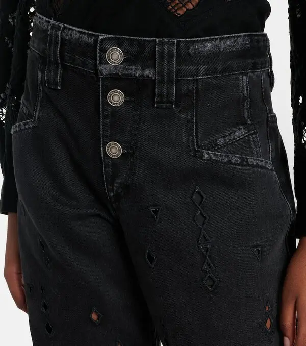 Isabel Marant Étoile Amia Broderie Anglaise Flared Jeans
