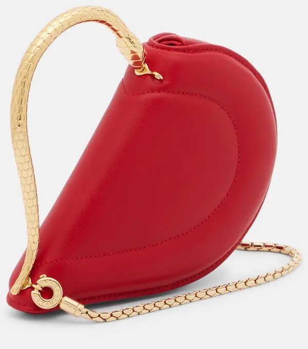 BVLGARI Serpenti Cuoricino Mini Top-handle Bag - Red