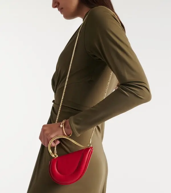 BVLGARI Serpenti Cuoricino Mini Top-handle Bag - Red