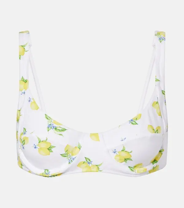 Melissa Odabash Tobago Printed Bikini Top - White