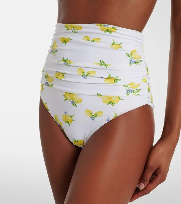 Melissa Odabash Tobago Printed Ruched Bikini Bottom
