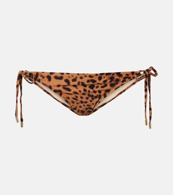 Melissa Odabash Cancun Leopard-print Bikini Bottoms - Brown
