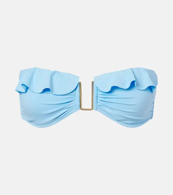 Melissa Odabash Maine Ruffled Bikini Top - Blue