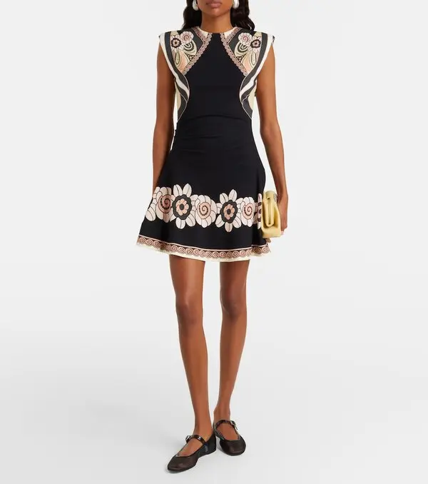 La DoubleJ Lela Printed Jersey Minidress - Multicoloured