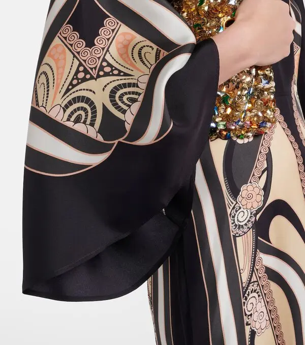 La DoubleJ Sorella Printed Silk Maxi Dress