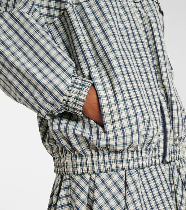 Prada Checked Cotton-blend Chambray Jacket