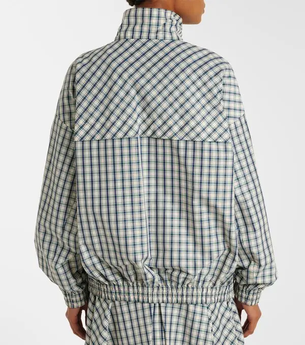 Prada Checked Cotton-blend Chambray Jacket