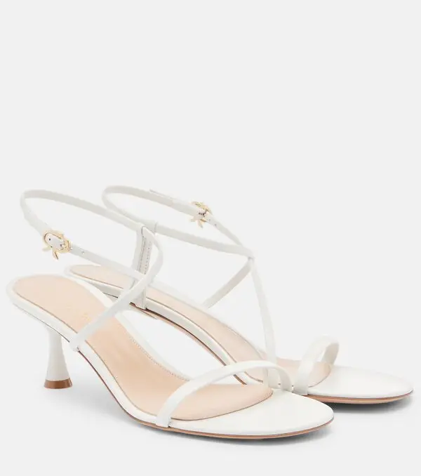 GIANVITO ROSSI Ascent Leather Sandals - White