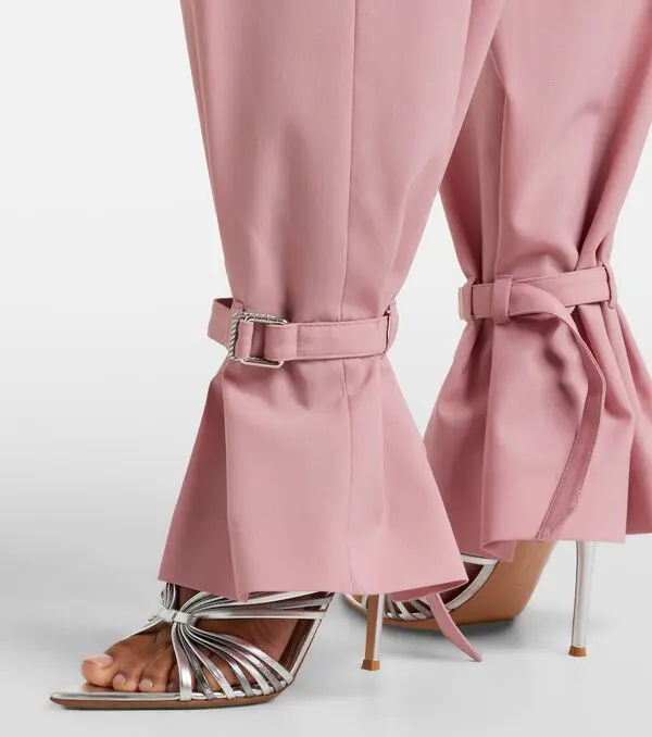 GIANVITO ROSSI Metallic Leather Slingback Sandals - Silver