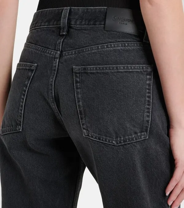 Saint Laurent Faded Straight Leg Jeans
