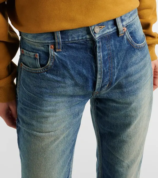 Saint Laurent Faded Straight Leg Jeans
