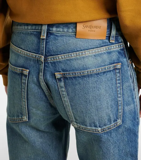 Saint Laurent Faded Straight Leg Jeans