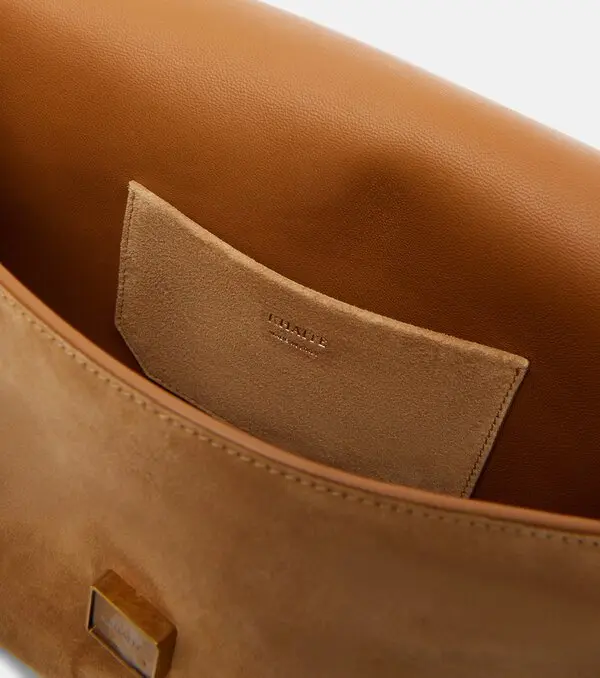 Khaite Audrey Suede Clutch - Beige
