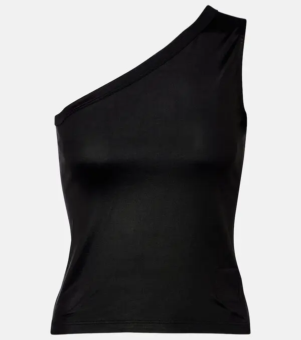 Rick Owens Ziggy One-shoulder Jersey Top - Black