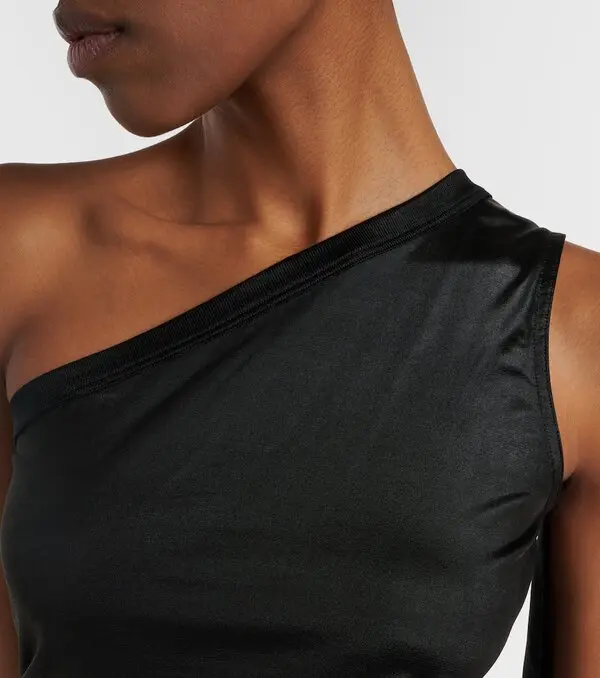 Rick Owens Ziggy One-shoulder Jersey Top - Black