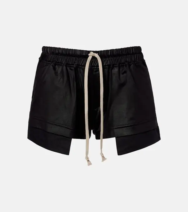 Rick Owens Fog Satin Shorts - Black
