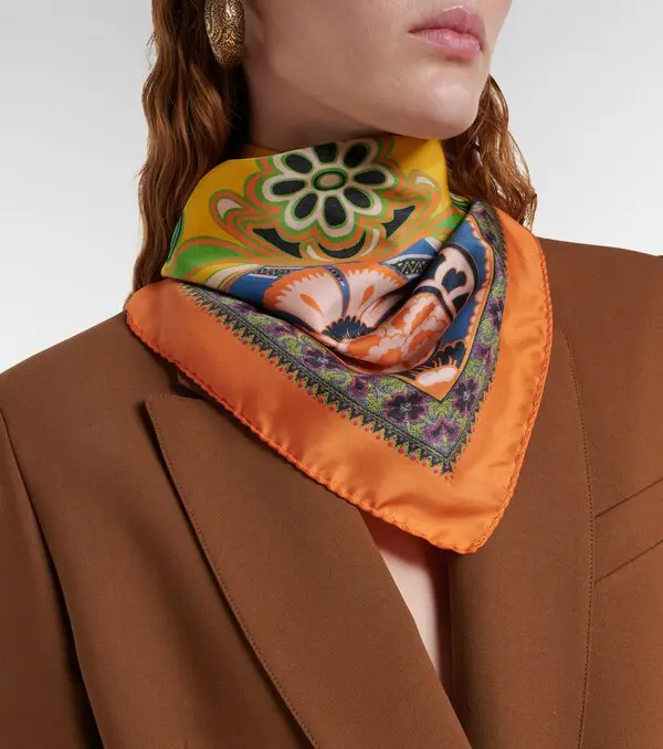 Etro Norma Printed Silk Twill Scarf - Multicoloured