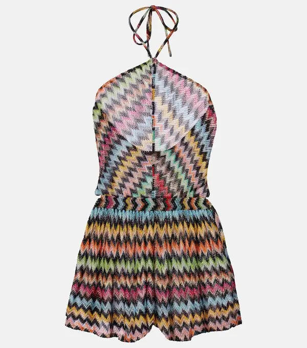 Missoni Zigzag Lamé Playsuit - Multicoloured