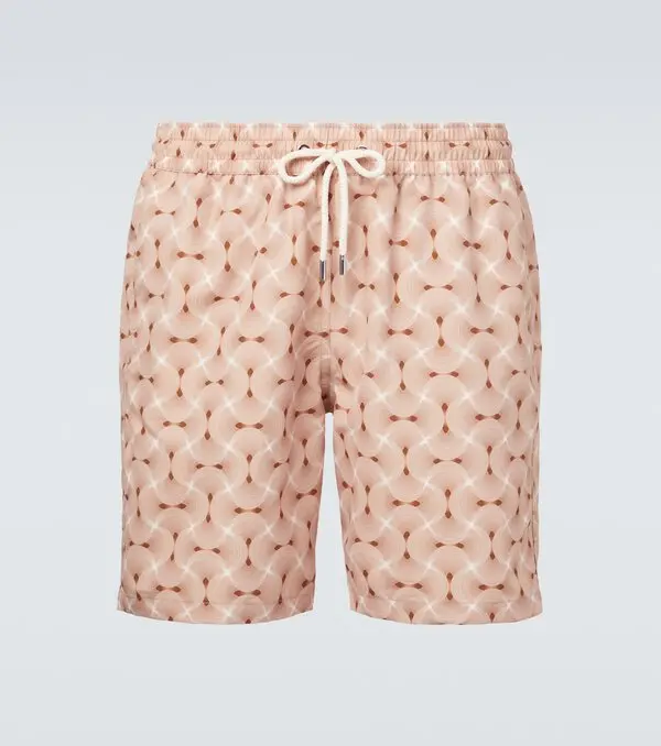 Frescobol Carioca Santos Printed Swim Trunks - Brown