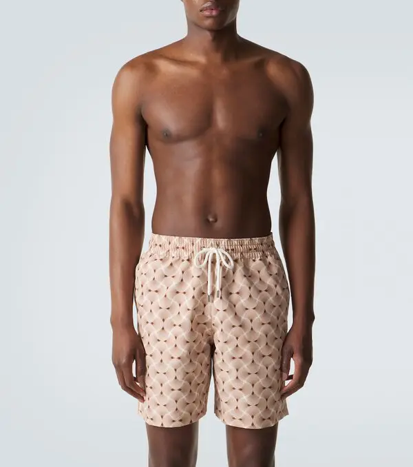 Frescobol Carioca Santos Printed Swim Trunks