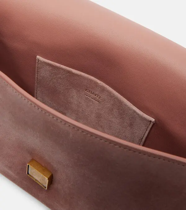 Khaite Audrey Suede Clutch
