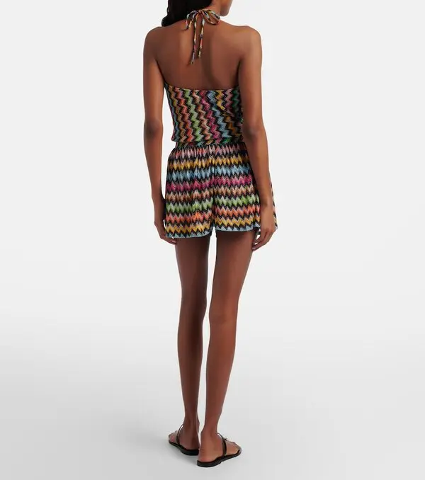 Missoni Zigzag Lamé Playsuit - Multicoloured