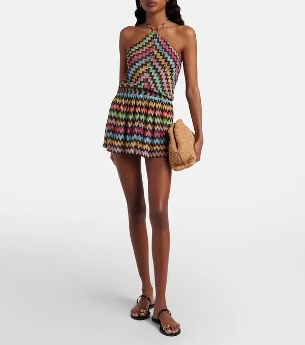 Missoni Zigzag Lamé Playsuit - Multicoloured