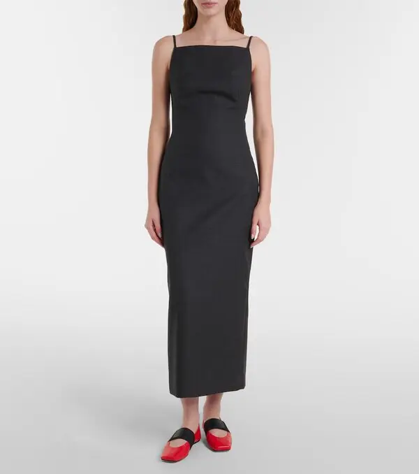 Givenchy Sliced Square Leather Ballet Flats