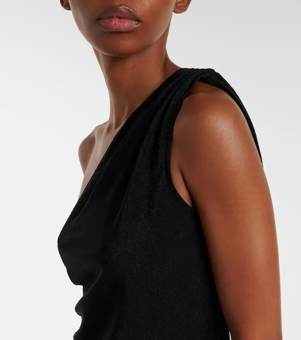 Balmain Ruched One-shoulder Minidress
