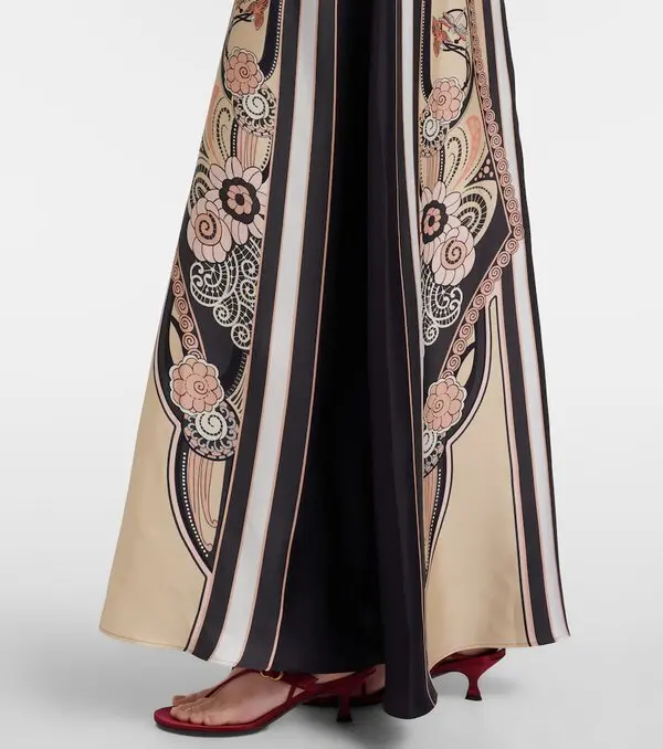 La DoubleJ Sorella Printed Silk Maxi Dress