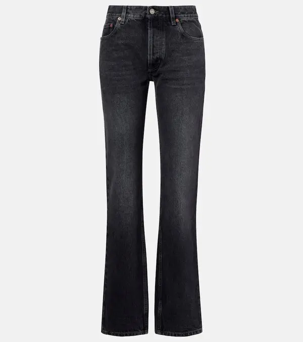 Saint Laurent Faded Straight Leg Jeans
