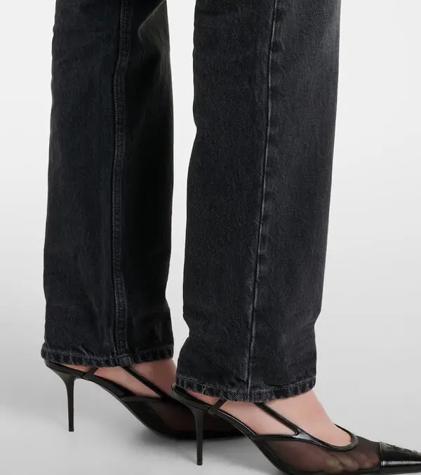 Saint Laurent Faded Straight Leg Jeans