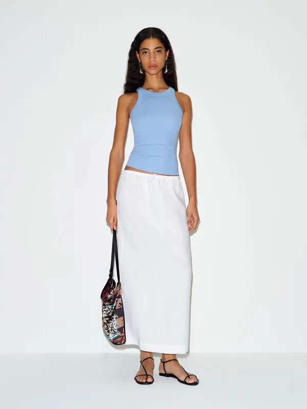 REFORMATION Norie Linen Maxi Skirt - Ivory