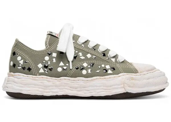 Mihara Yasuhiro Peterson 23 Og Sole Embellished Canvas Low - Green