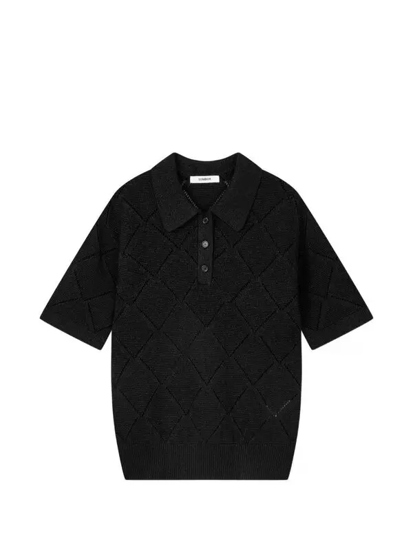 STUDIO TOMBOY Diamond Jacquard Knit - Black