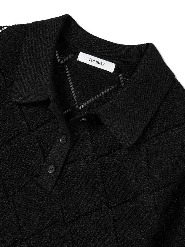 STUDIO TOMBOY Diamond Jacquard Knit - Black